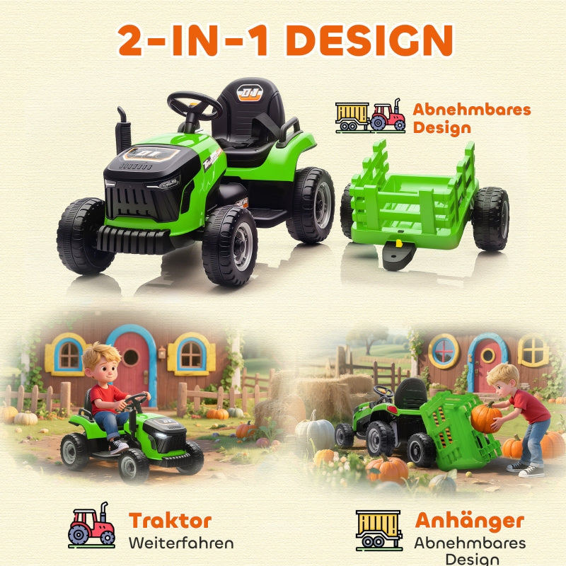 Electric Children's Tractor with Remote Control and Soft Start, Green ...