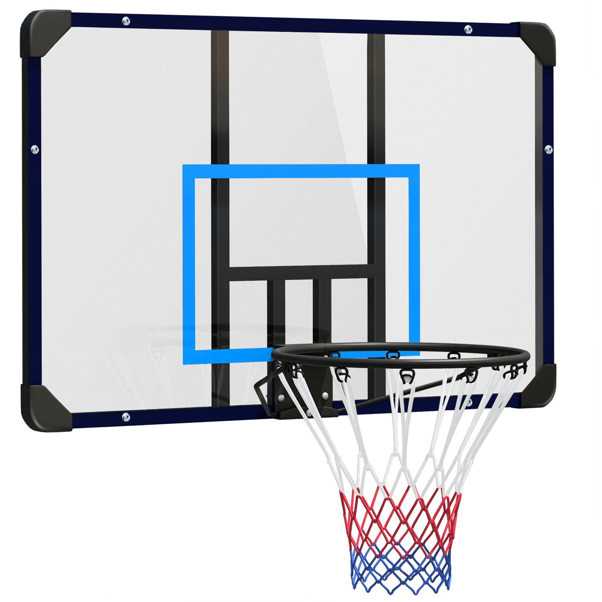 Basketball Hoop Wall Mounted Backboard with Net, Steel – Rathwood Store