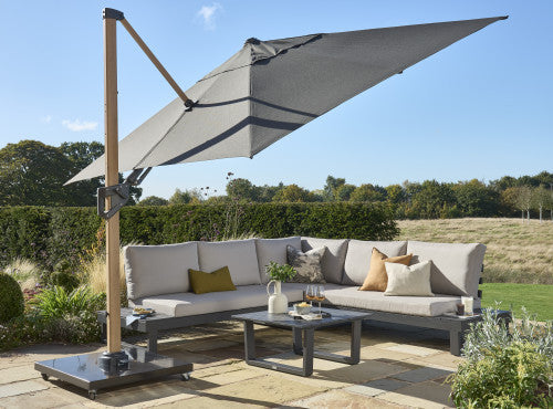 Royce - Ambassador with Wood Look Frame & Novasun™ Smoke Grey Canopy ...