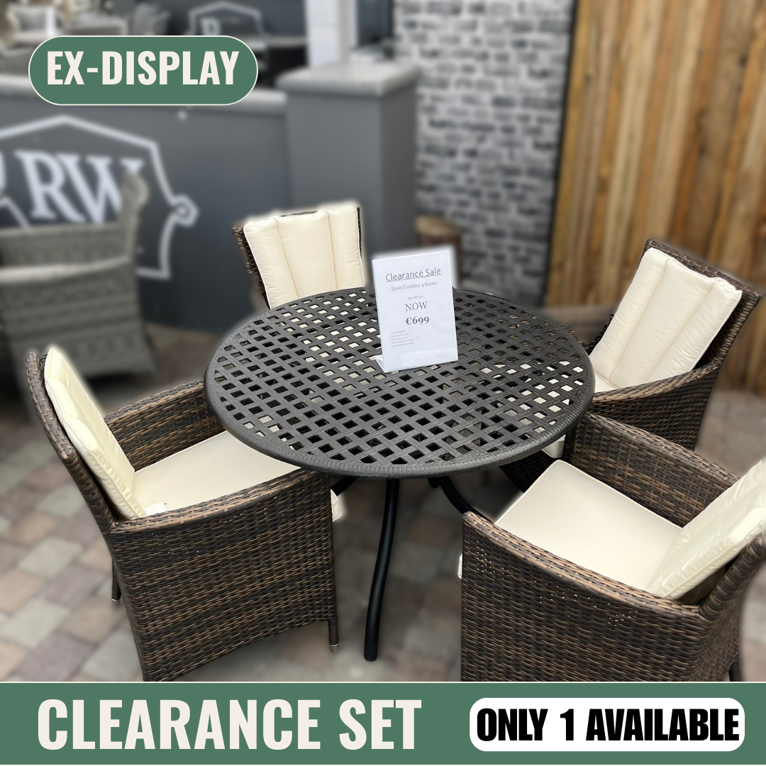 Lyon/Gardenia 4-Seater Dining Set - Clearance – Rathwood Store
