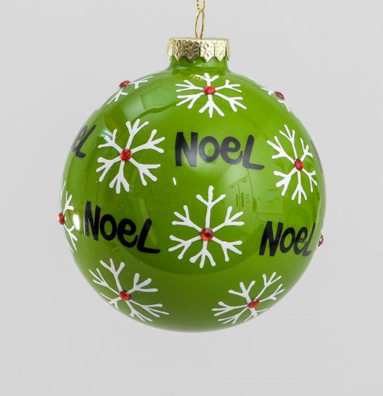 100mm Glass Noel/Flake Ball Dec – Rathwood Store